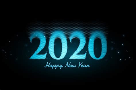 Free Vector Glowing Blue New Year Background
