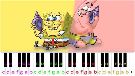 Tomfoolery Spongebob Piano Letter Notes