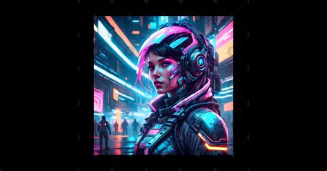 Cyberpunk Astronaut Girl Cyberpunk Astronaut Sticker Teepublic
