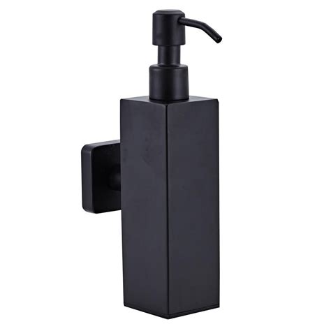 Black Stainless Steel Liquid Soap Dispenser Wall M Grandado