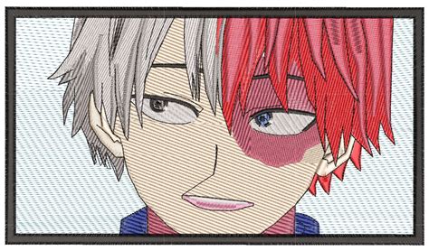 Anime Embroidery Pattern Mha Todoroki Glance Age Store Designs