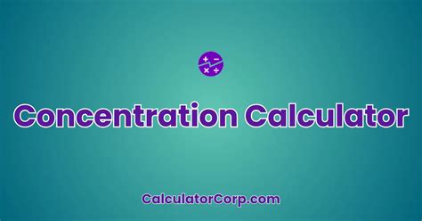 Concentration Calculator Find Molarity Molality And Normality
