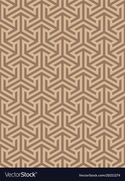 Geometric Ornament Based On A Hexagonal Grid Vector Image