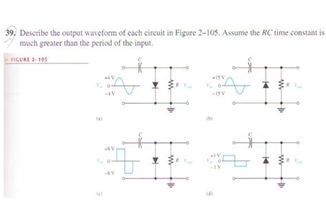 Solved Describe The Output Waveform Of Each Circuit In Chegg