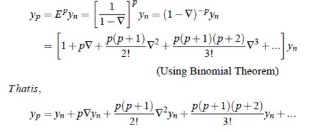Newton Backward Interpolation