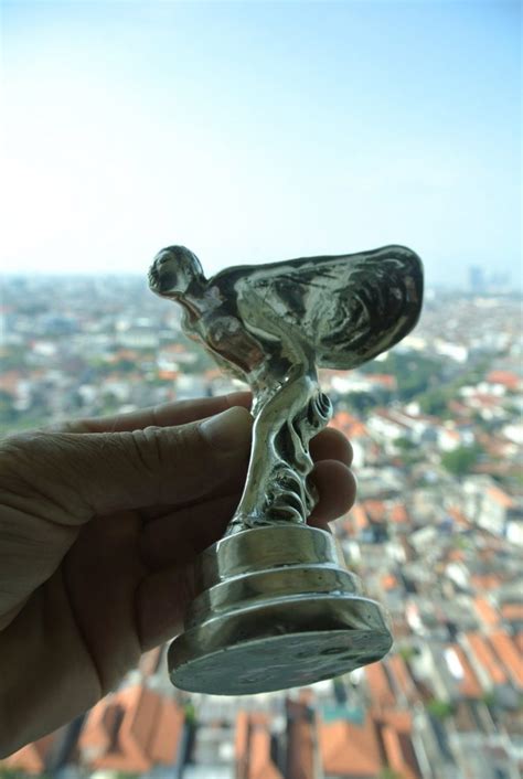 Rolls Royce Car Statue 6″ Inch Version Flying Lady Brass Emblem Silver