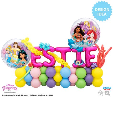 22in Qualatex Bubble Disney Princess Characters Balloon