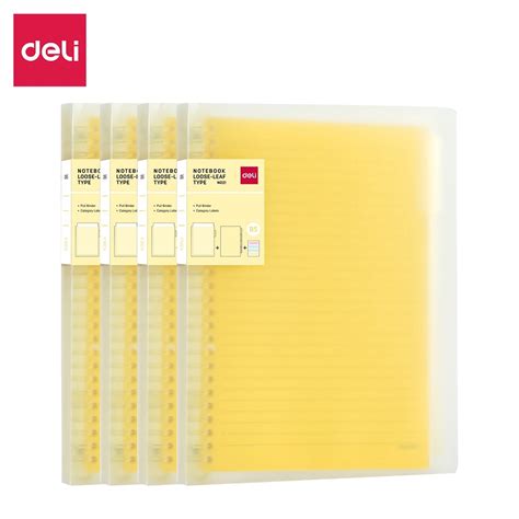 Deli A5 Binder Notebooks 60 Sheets Refillable Loose Leaf Notebook