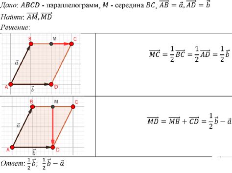В параллелограмме Abcd точка М — середина стороны ВС АВ а Ad B