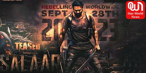 Prabhas Starrer ‘salaar Teaser To Release On This Date
