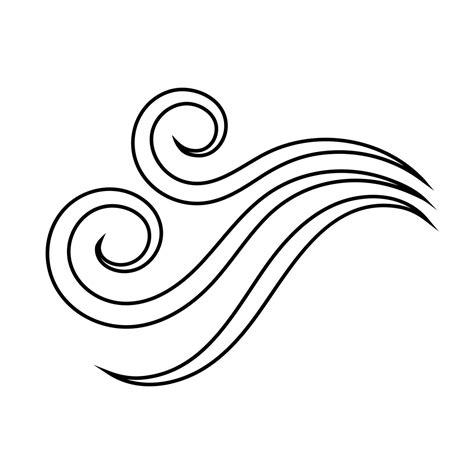 Wind Icon Vector Weather Illustration Sign Wave Symbol Or Logo