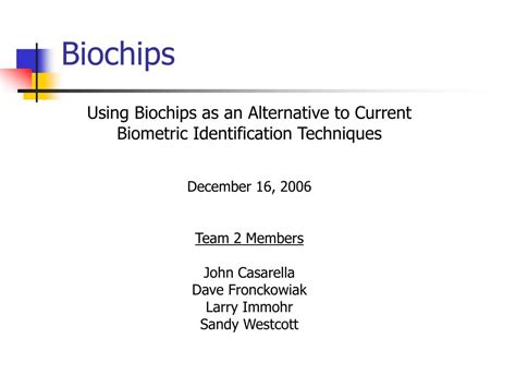 PPT Biochips PowerPoint Presentation Free Download ID 788915