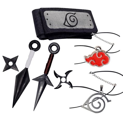 Kit Bandana Naruto Infantil 2 Colares Akatsuki E Vila Da Folha