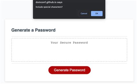 GitHub Domconf Password Generator