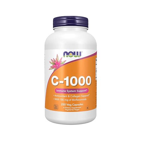 Köp Now Foods Vitamin C 1000 With 100mg Bioflavonoids 250 Kapslar