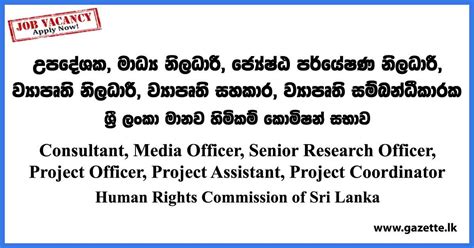 Consultant Media Officer Senior Research Officer Project Officer