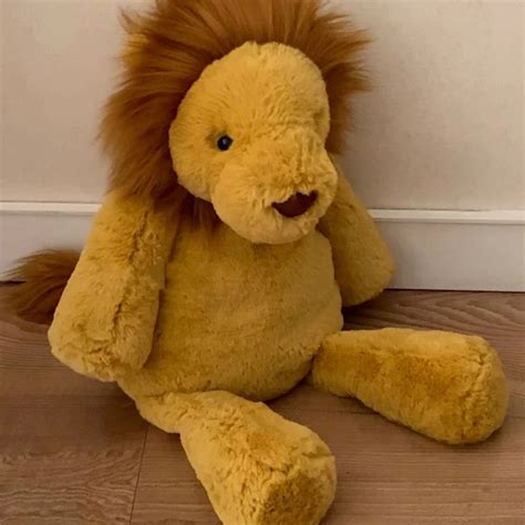 Jellycat Medium Collectors Plush Retired Smudge Lion Soft And Valuable