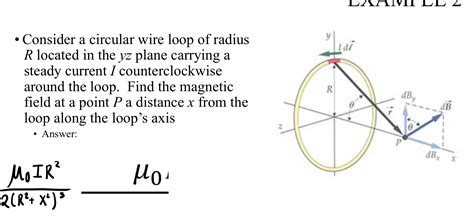 solved consider a circular wire loop of radius r ﻿located in