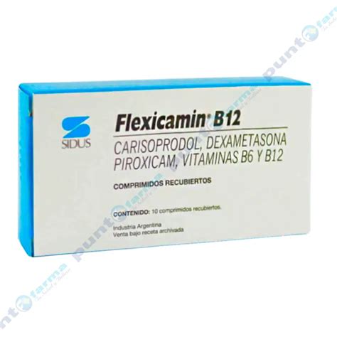 Flexicamin B12 Carisoprodol Caja De 10 Comprimidos Recubiertos