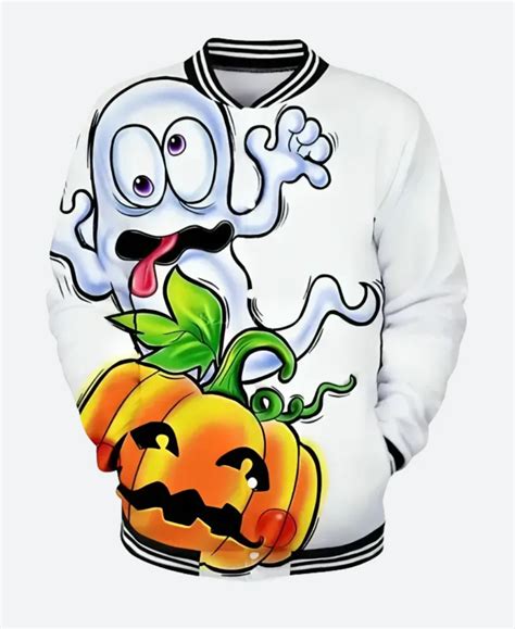 Halloween Pumpkin Print Jacket