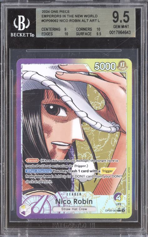 Nico Robin One Piece Emperors Of The New World Op09 062 Leader Alt Art