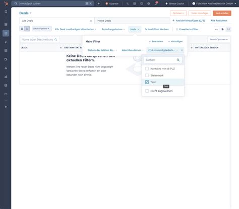 Solved Hubspot Community Contacts In List But When Trying To Filter In Deals Not Showing Up