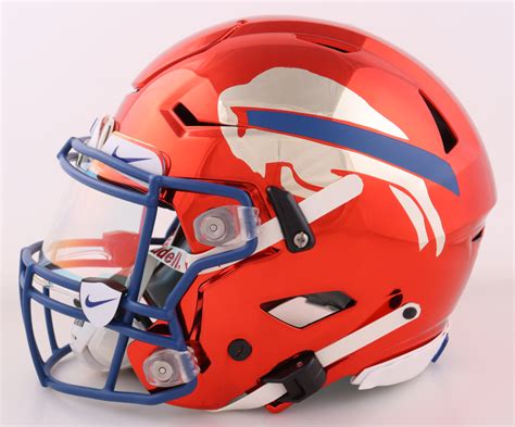 Josh Allen Signed Bills Full Size Authentic On Field Chrome Alternate Speedflex Helmet With