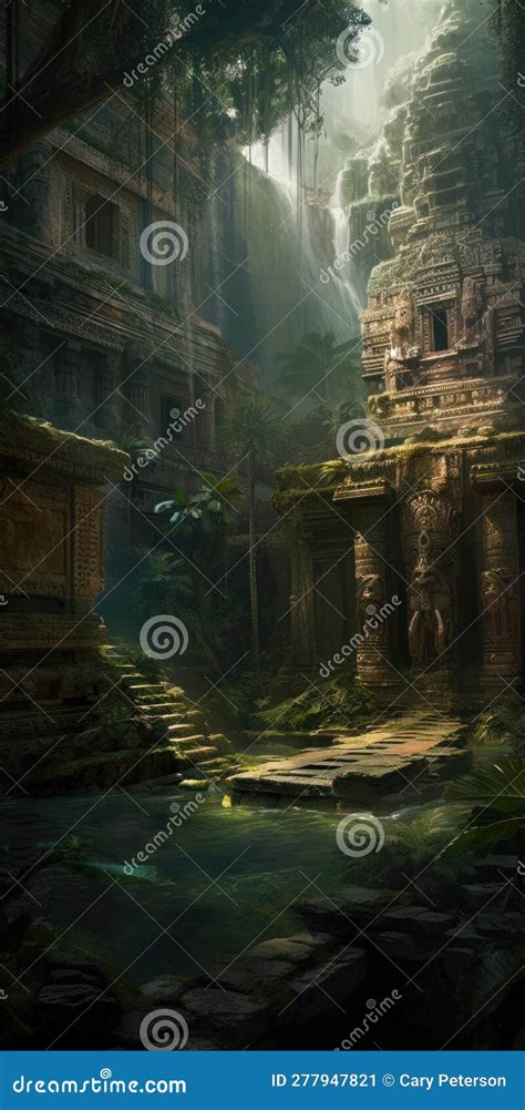 La Ciudad Perdida De La Selva Stock De Ilustración Ilustración De