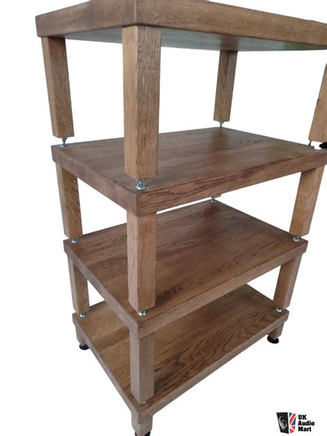 Modular Stand For Audio Equipment Made Of Oak With Wooden Legs 4