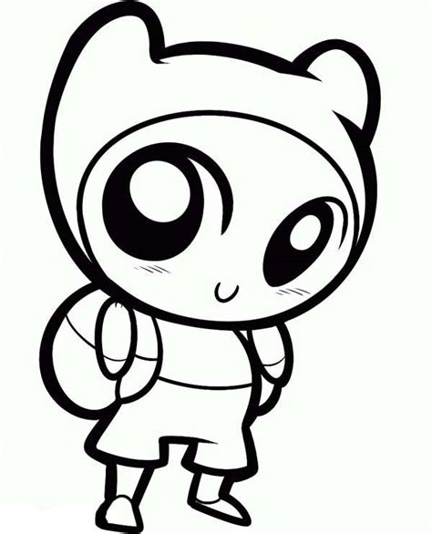 Desenho De Finn Chibi Para Colorir Tudodesenhos