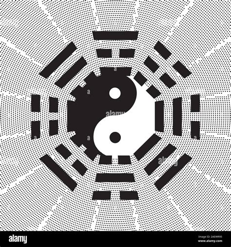 Tai Chi And Bagua Symbol 8trigrams And Yin Yang Symbol Of Feng Shui