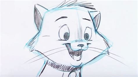 How To Draw A Cat Cartoon With A Big Expression Youtube