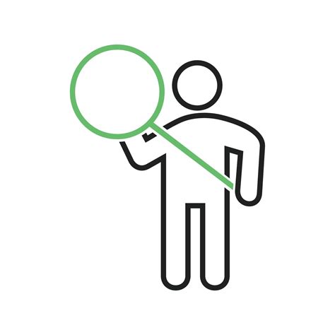 Searching Line Green And Black Icon 9697603 Vector Art At Vecteezy