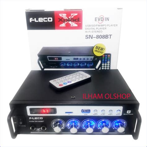 Jual Amplifier Fleco Ak Bt Bluetooth Stereo Ampli Usb Fm Radio Kota Bekasi Ilham