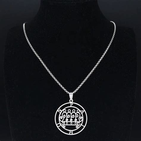 Paimon Sigil Goetia Solomon Demon Seal Pendant Necklace With Etsy