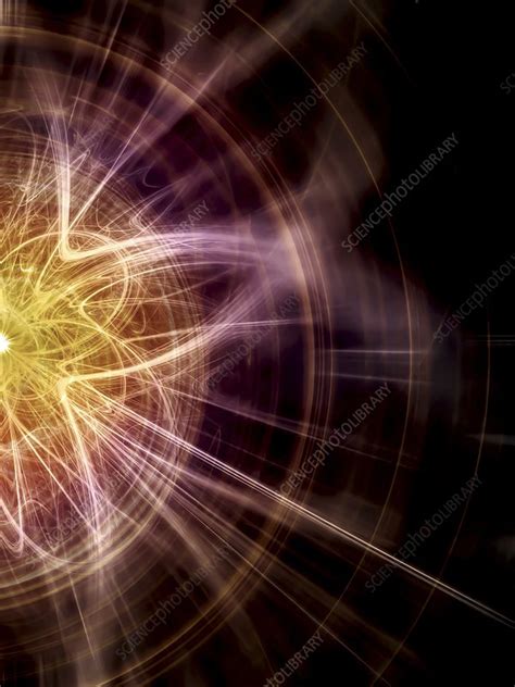 high energy particle collision conceptual illustration stock image