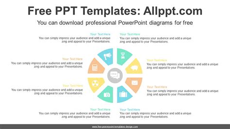 Radial Doughnut PowerPoint Diagram Template For Free