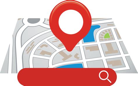 location folded paper map search bar and pin isolated blue gps