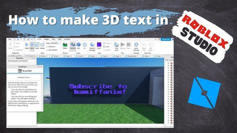 How To Make D Text In Roblox Studio YouTube