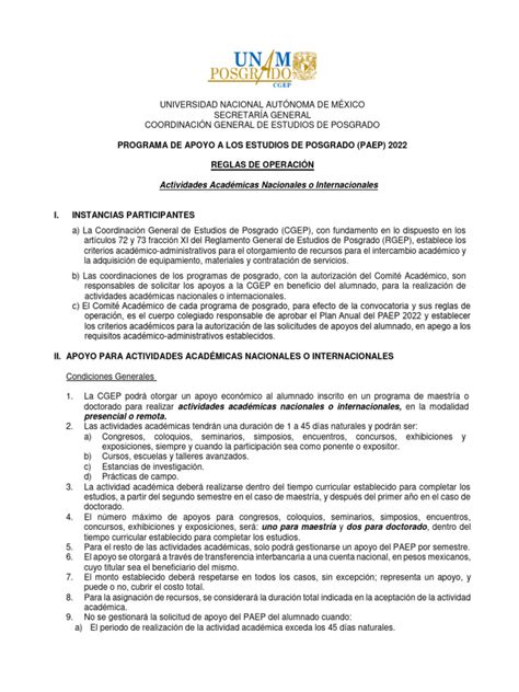 Convocatoria Paep2022 Aani Pdf