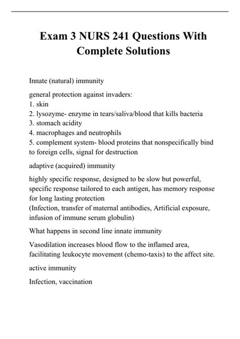 Exam 3 Nurs 241 Questions With Complete Solutions Nurs 241 Stuvia Us