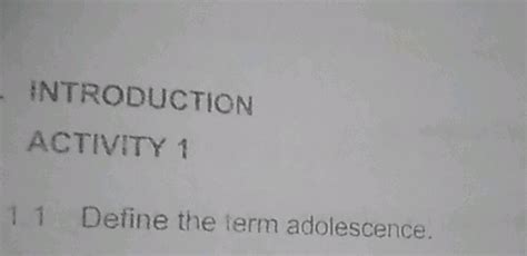 INTRODUCTION ACTIVITY 1 11 Define The Term StudyX