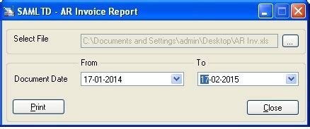 AR Invoice Report Sage ERP Tips Tricks And Components