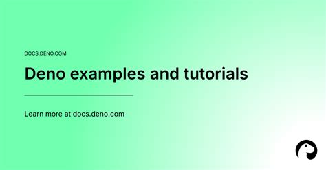 deno 示例和教程 deno 中文文档