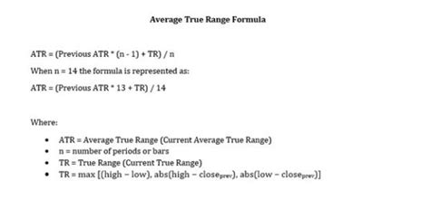 Average True Range Definition Indicator Strategy Bands