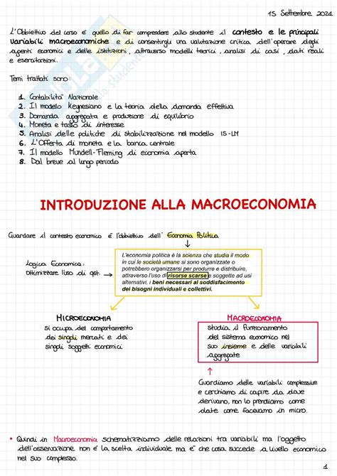 Appunti Macroeconomia