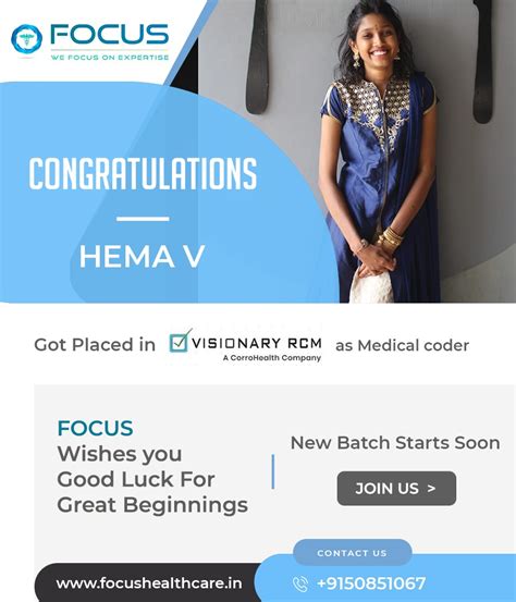 Congratulations 🎉 Hema Focus Medical Coding Informatics