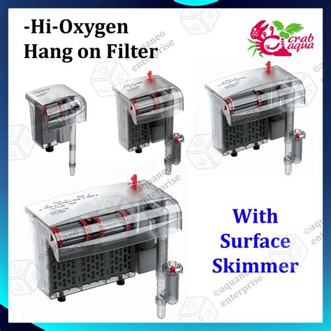 Crab Aqua High Dissolved Oxygen Hang On Filter With Surface Skimmer