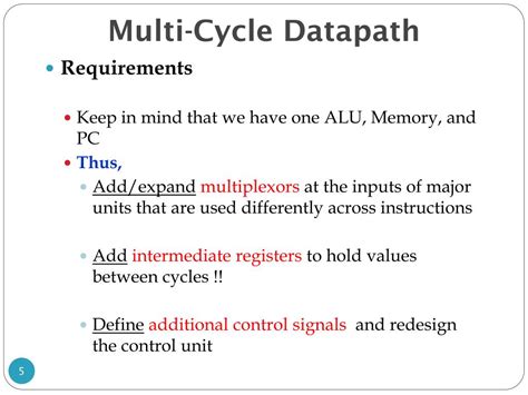 Ppt Basic Mips Architecture Multi Cycle Datapath And Control