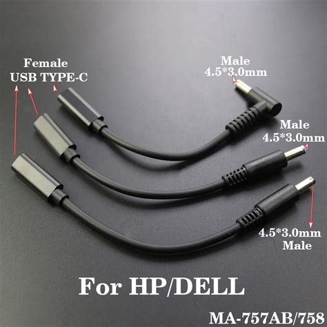 F Mea A 4 5x3 0mm Tomada Conversor Dc Jack Pd Usb Tipo C Cabo De